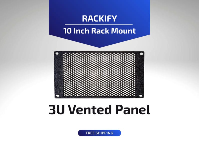 3U Vented Blank Panel | 10 Inch Rack Mount | Mesh Filler Plate - Etsy