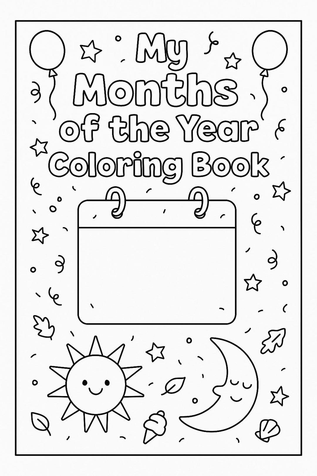Months of the Year Coloring Pages: Preschool Learning Activity ...