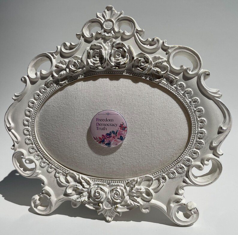 Freedom Democracy and Truth Floral 1.25in Button - Etsy