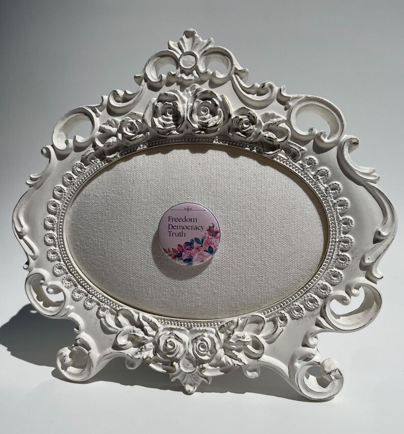 Freedom Democracy and Truth Floral 1.25in Button - Etsy