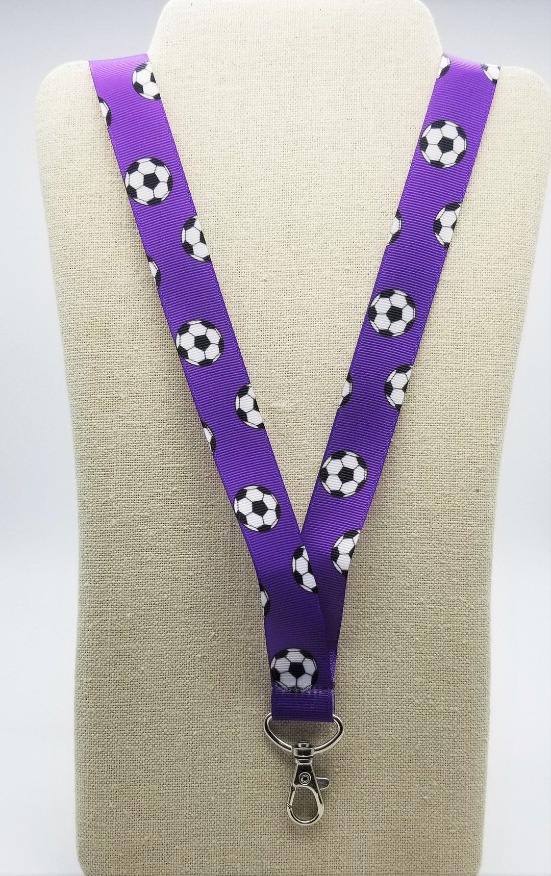Personalized Purple Soccer Lanyard W/lobster Clasp & Safety - Etsy