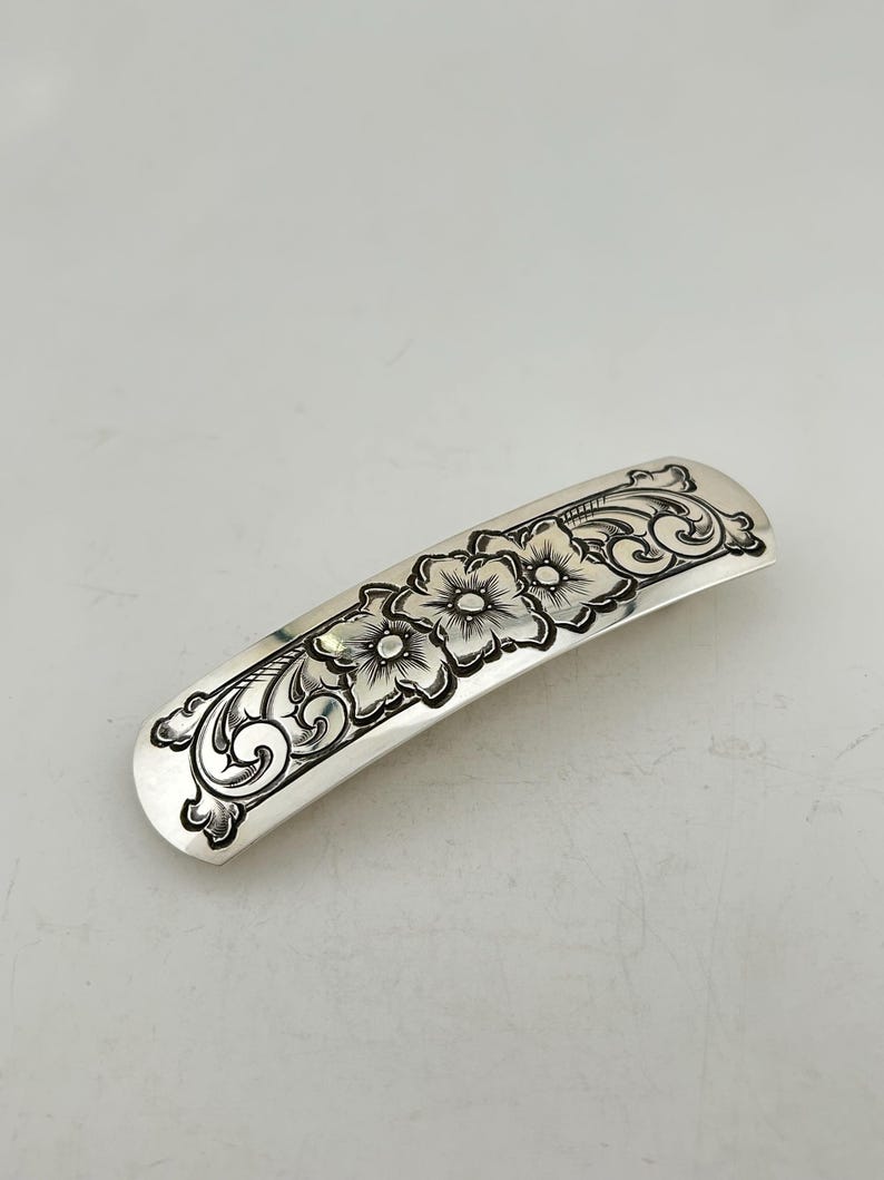 Sterling Silver Barrette - Etsy