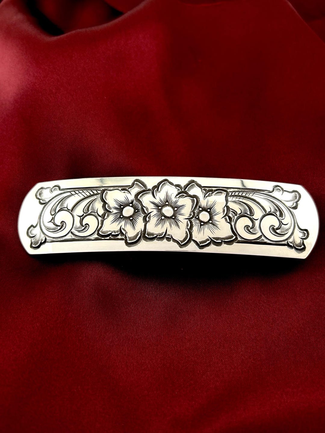 Sterling Silver Barrette - Etsy