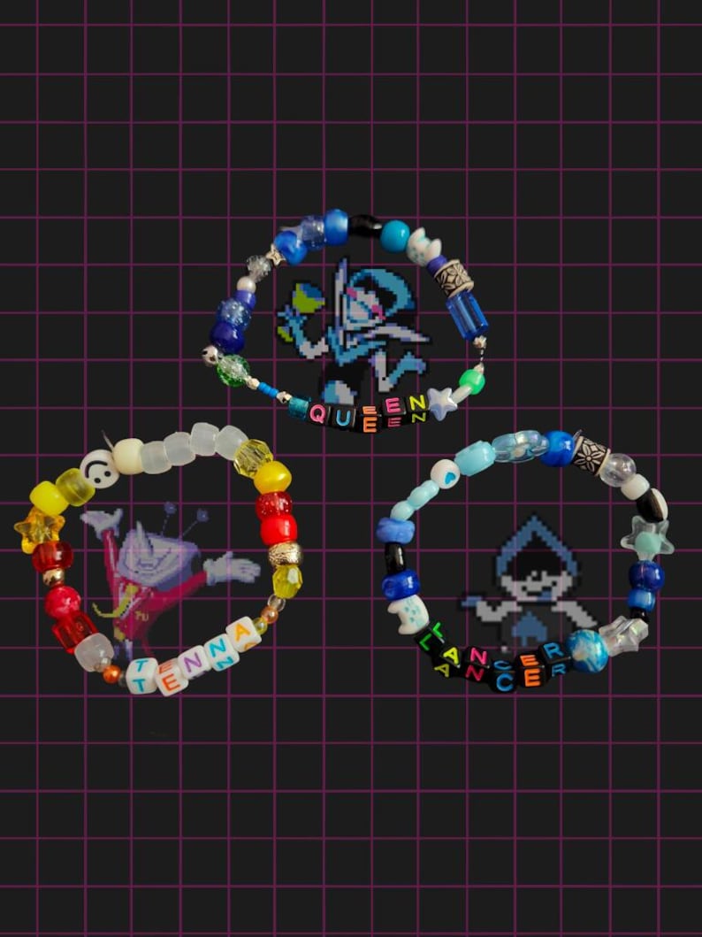 Deltarune Darkner Kandi Bracelets! | Kris Susie Ralsei Noelle Tenna ...