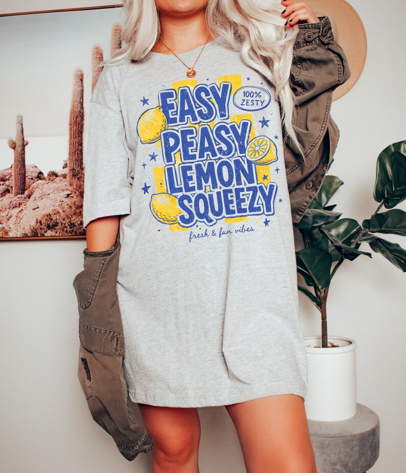 Comfort Colors Lemon Shirt , Easy Peasy Lemon Squeezy Tee, Summer Vibes ...