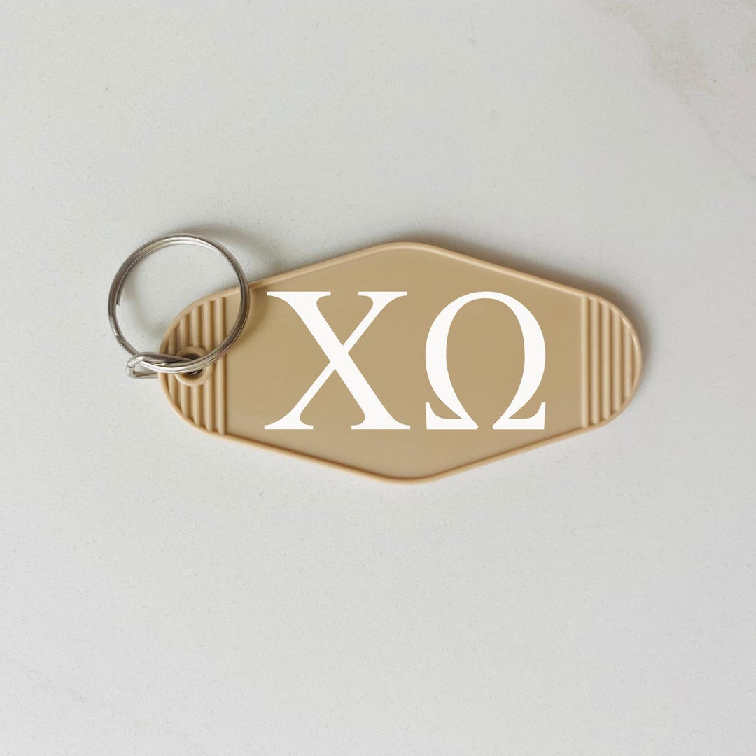 Licensed Chi Omega Retro Motel Keychain, Sorority Gift Idea, Car ...