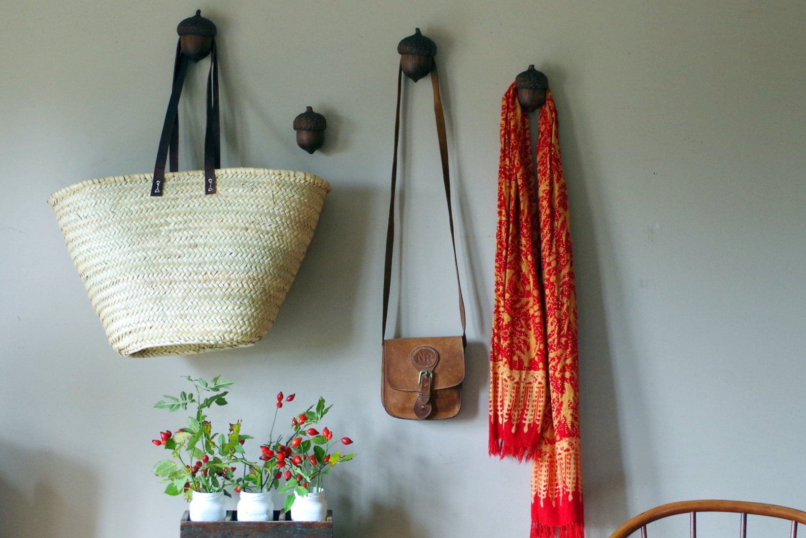 Acorn Wall Hanger Wood Wall Hook Kitchen Wall Hook Stocking - Etsy