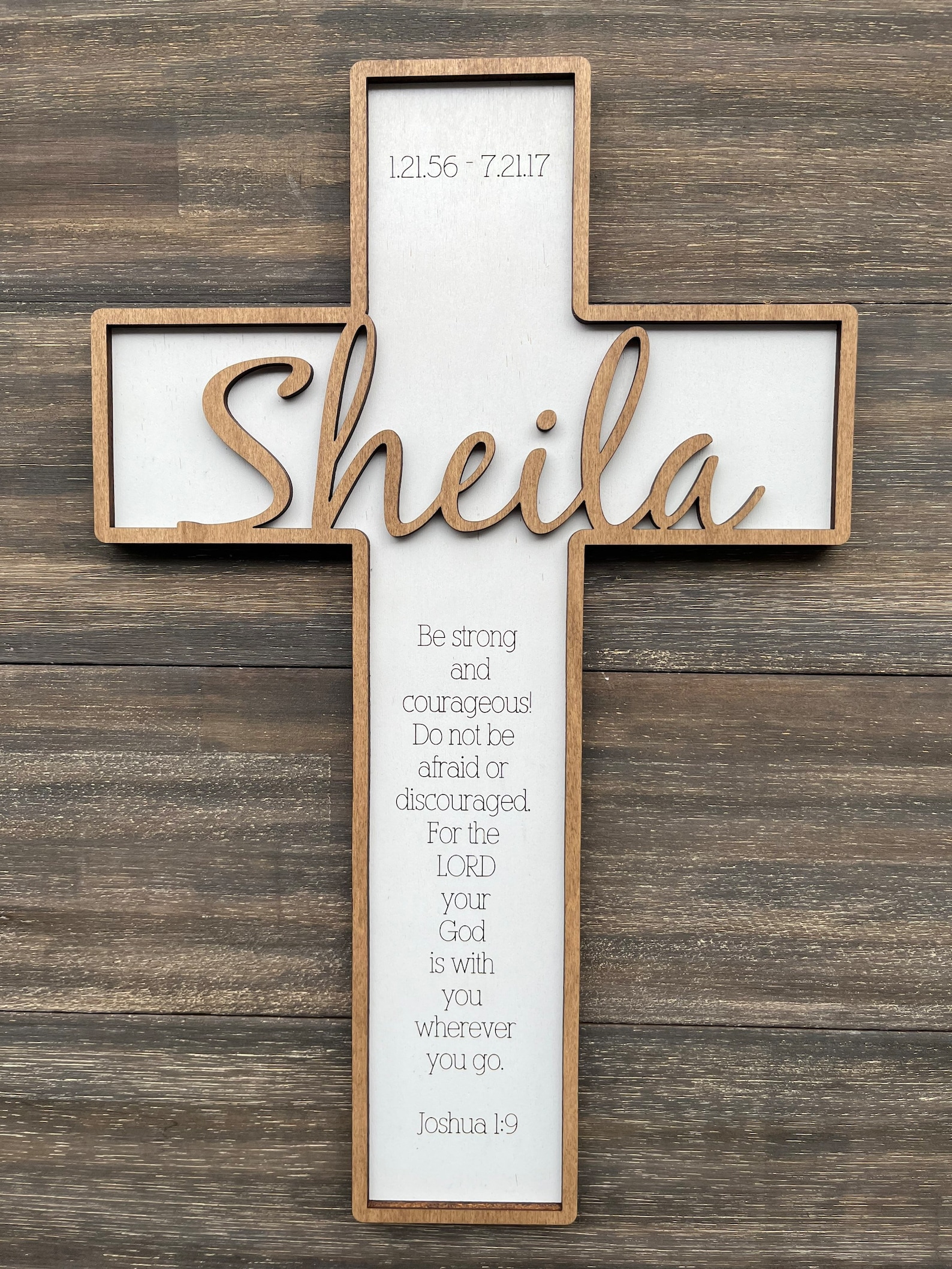 Memorial Cross, Wood Cross, Sympathy Gift, Remembrance, Lost Loved One ...