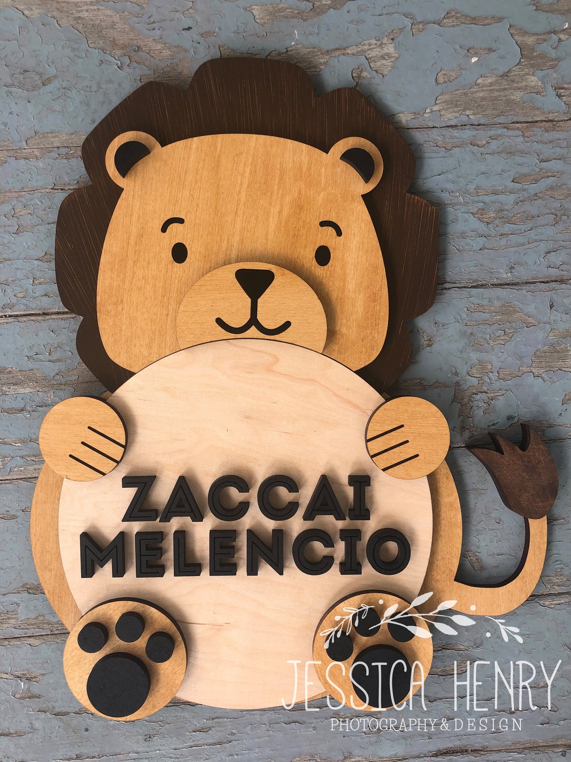 Custom Nursery Sign Newborn Round Sign Lion Round Sign Lion - Etsy