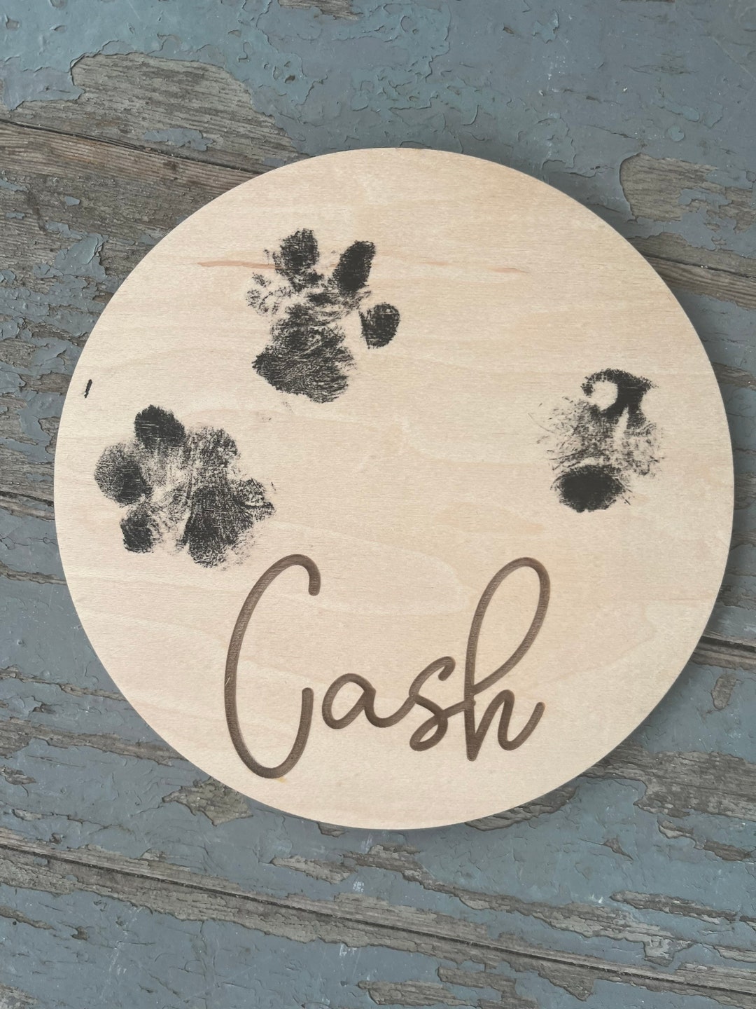 Paw Print Sign, Pet Name Sign, Custom Pet Name Sign, Personalized Gift ...