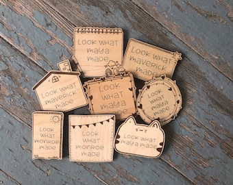 Look What I Made Magnet Art Display Magnet Personalized Kids - Etsy