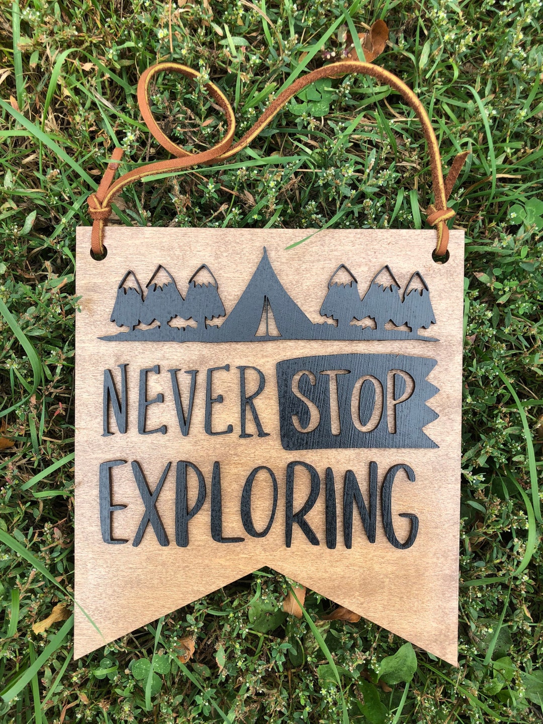 Never Stop Exploring Nursery Wall Hanging, Adventure Wall Banner, Wall ...