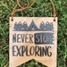 Never Stop Exploring Nursery Wall Hanging Adventure Wall - Etsy