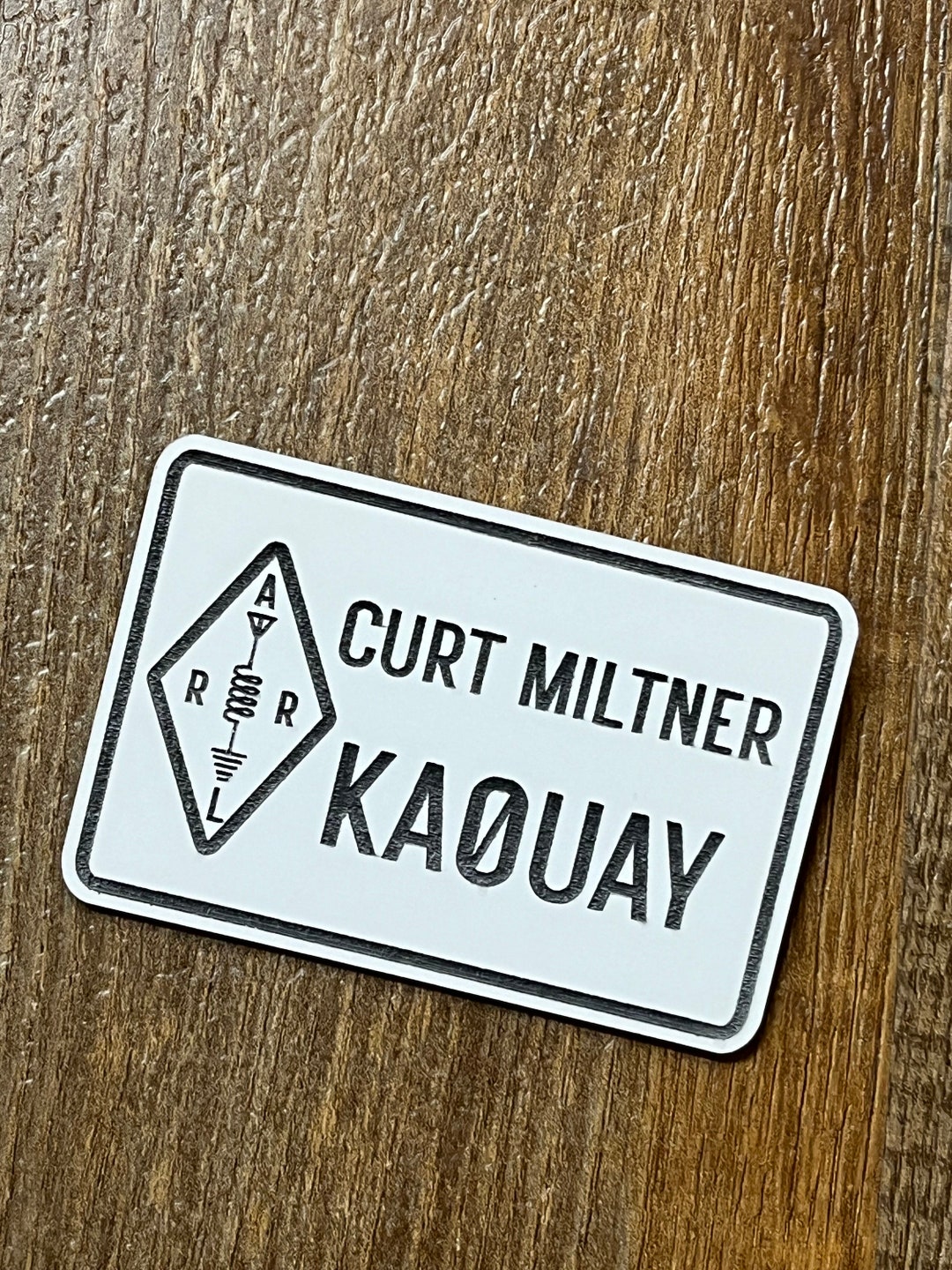 Ham Radio Name Badge, Amateur Radio Operator Name Badge, Call Sign ...