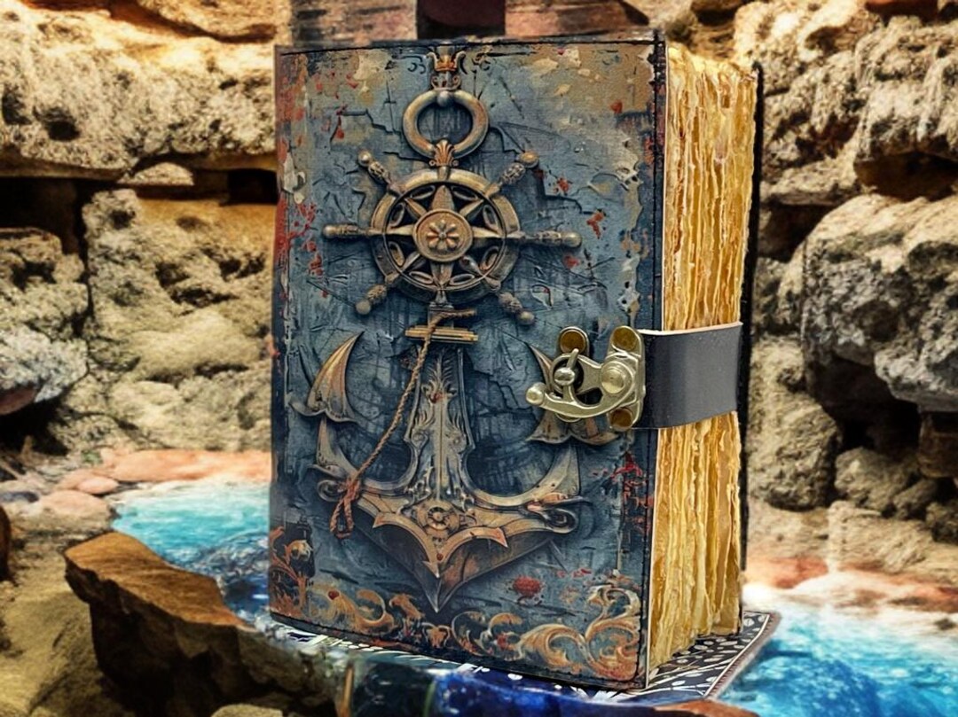 Handmade Pirate Ship Leather Journal – Nautical Travel Diary - Etsy ...