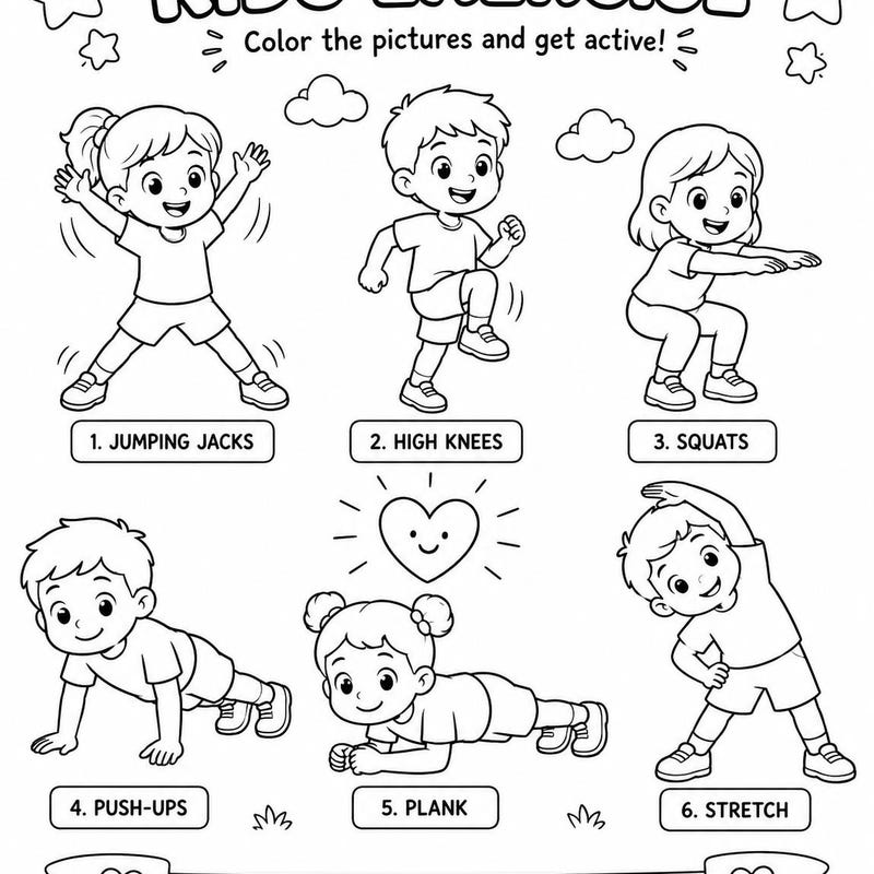 Gym Coloring - Etsy