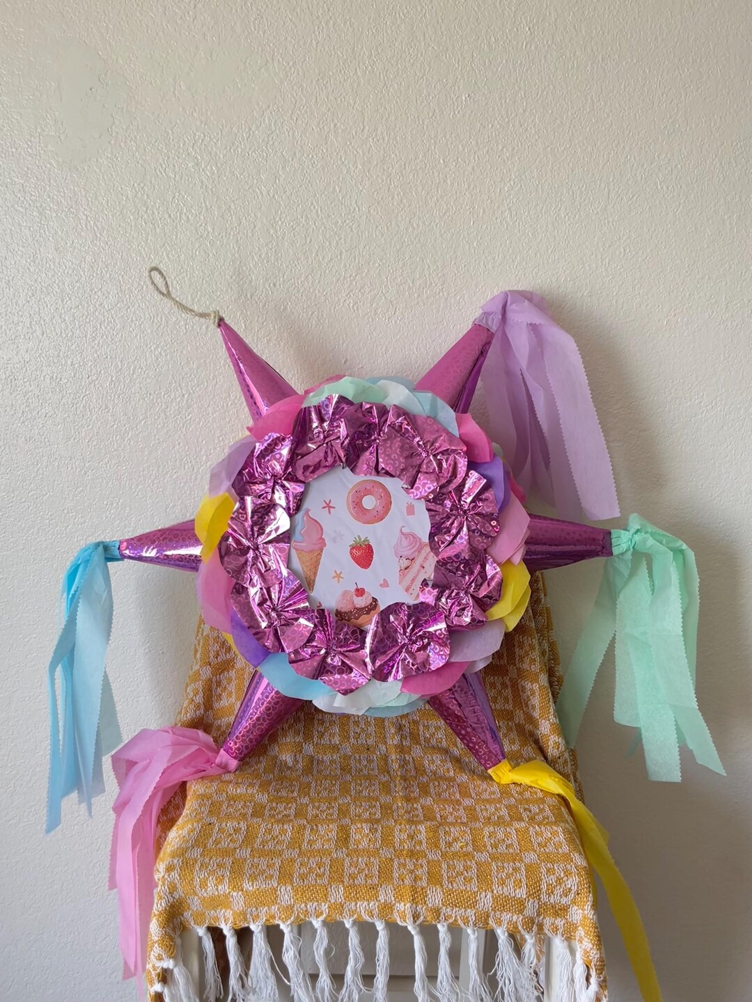 Pink Dessert Pinata - Cake Donut Ice Cream Decor, Girls Birthday Party ...