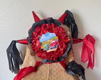 Race Car Number 6 Pinata With Checkered Flags, Perfect for 6th Birthday ...