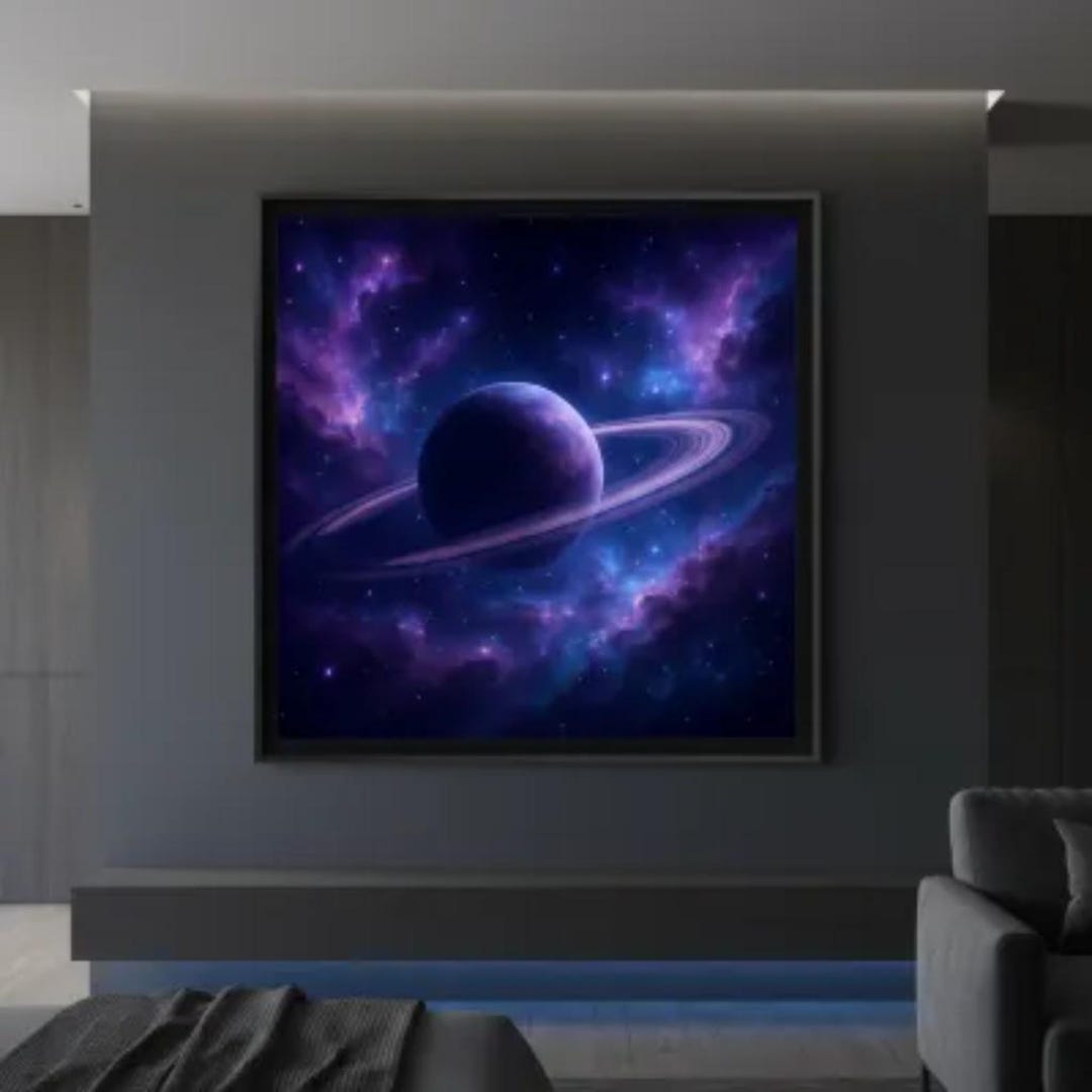 Galaxy Saturn Digital Print – Outer Space Wall Art, Planet Poster ...