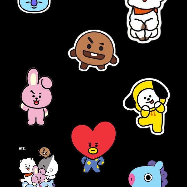 Bt21 Stickers - Etsy