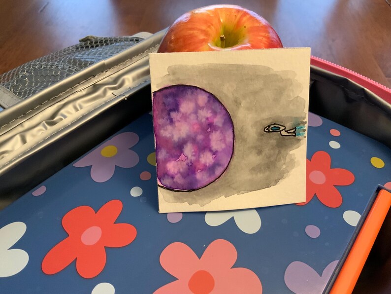 Printable Hand Painted Lunch Notes - Space & Aliens - Etsy