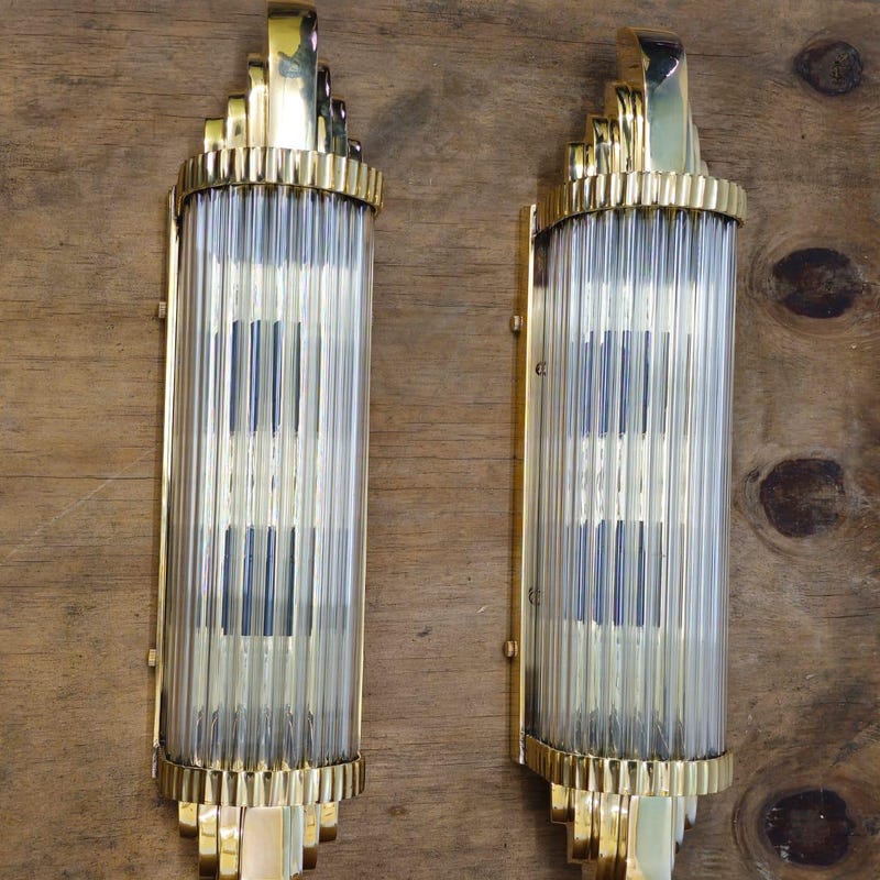 Art Deco Murano Sconce - Etsy UK