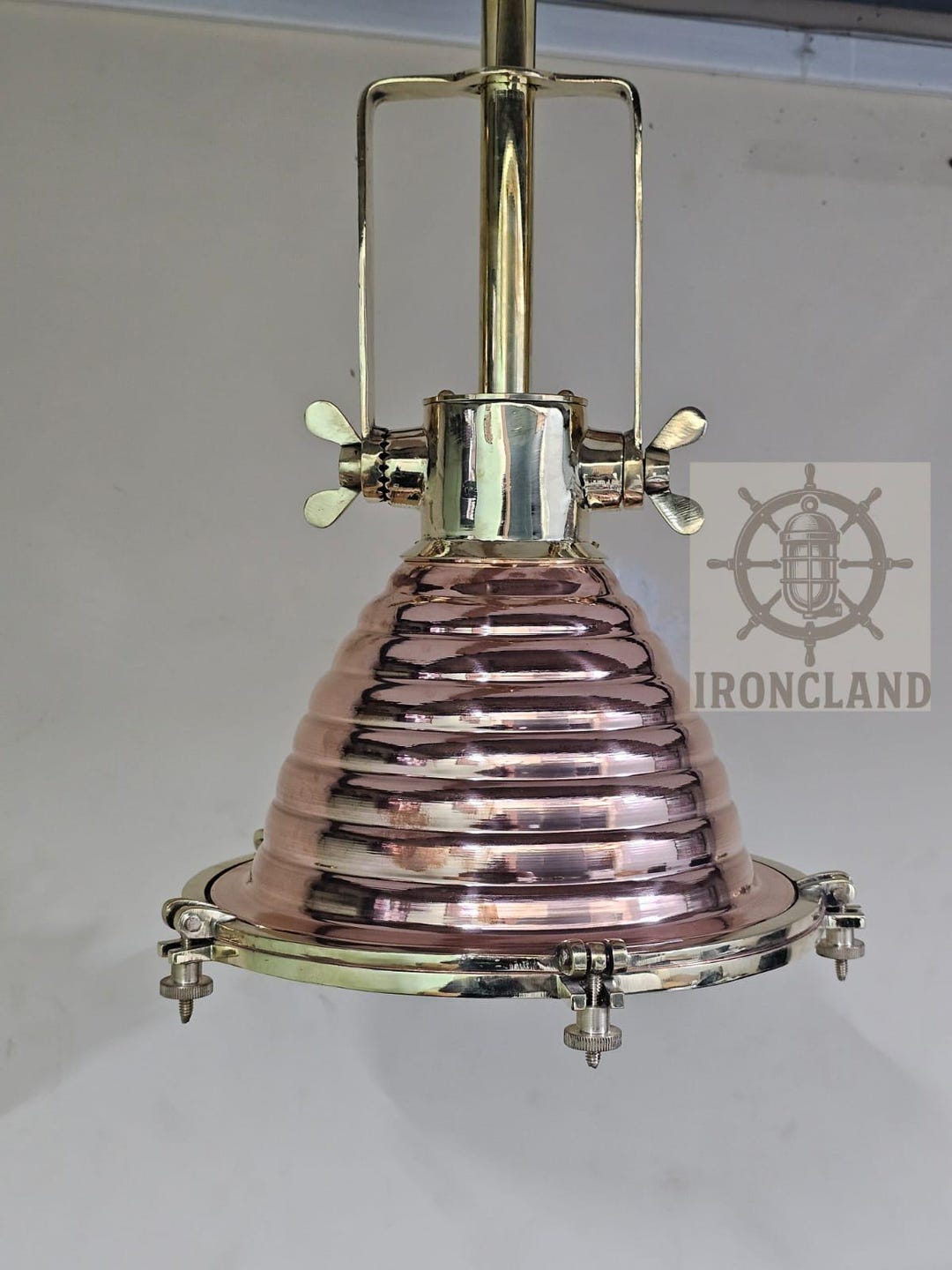 Vintage Nautical Pendant Light Brass Copper Ship Ceiling Lamp ...