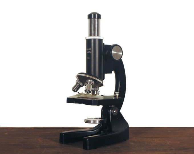 Vintage Edmund Scientific 300x Black Microscope - Etsy