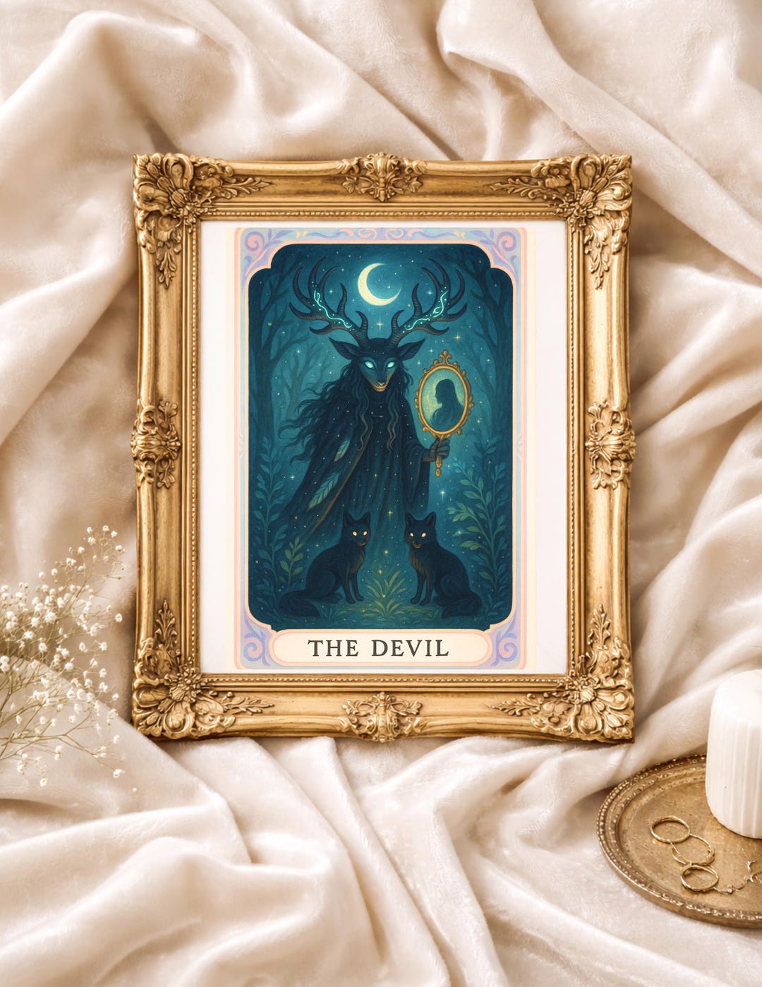 The Devil Tarot Art – Shadow Work and Self-reflection Print - Etsy