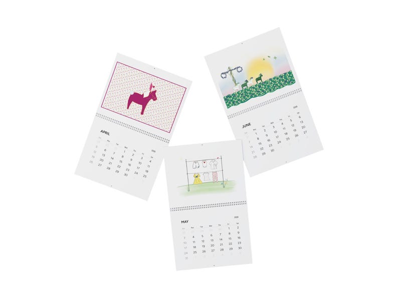 2026 Dala Horse Wall Calendar - Scandinavian Folk Art & Humor | Swedish ...