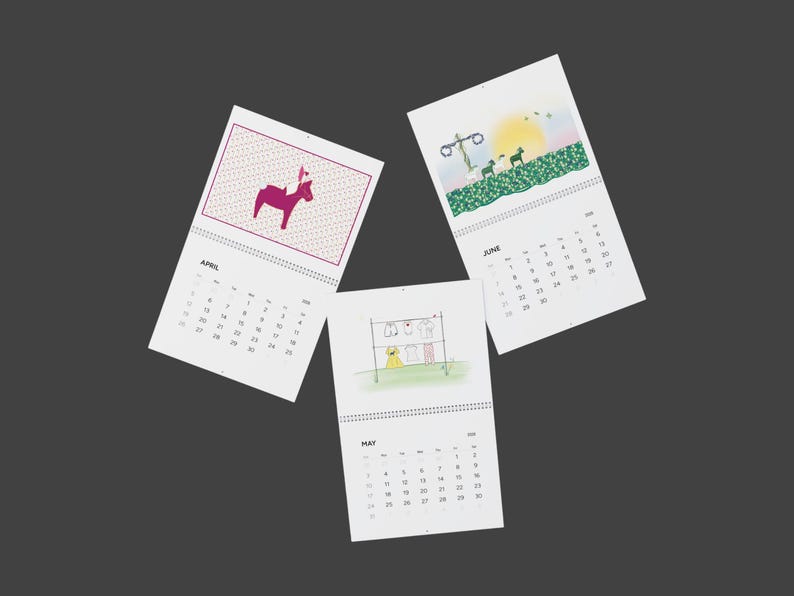 2026 Dala Horse Wall Calendar - Scandinavian Folk Art & Humor | Swedish ...