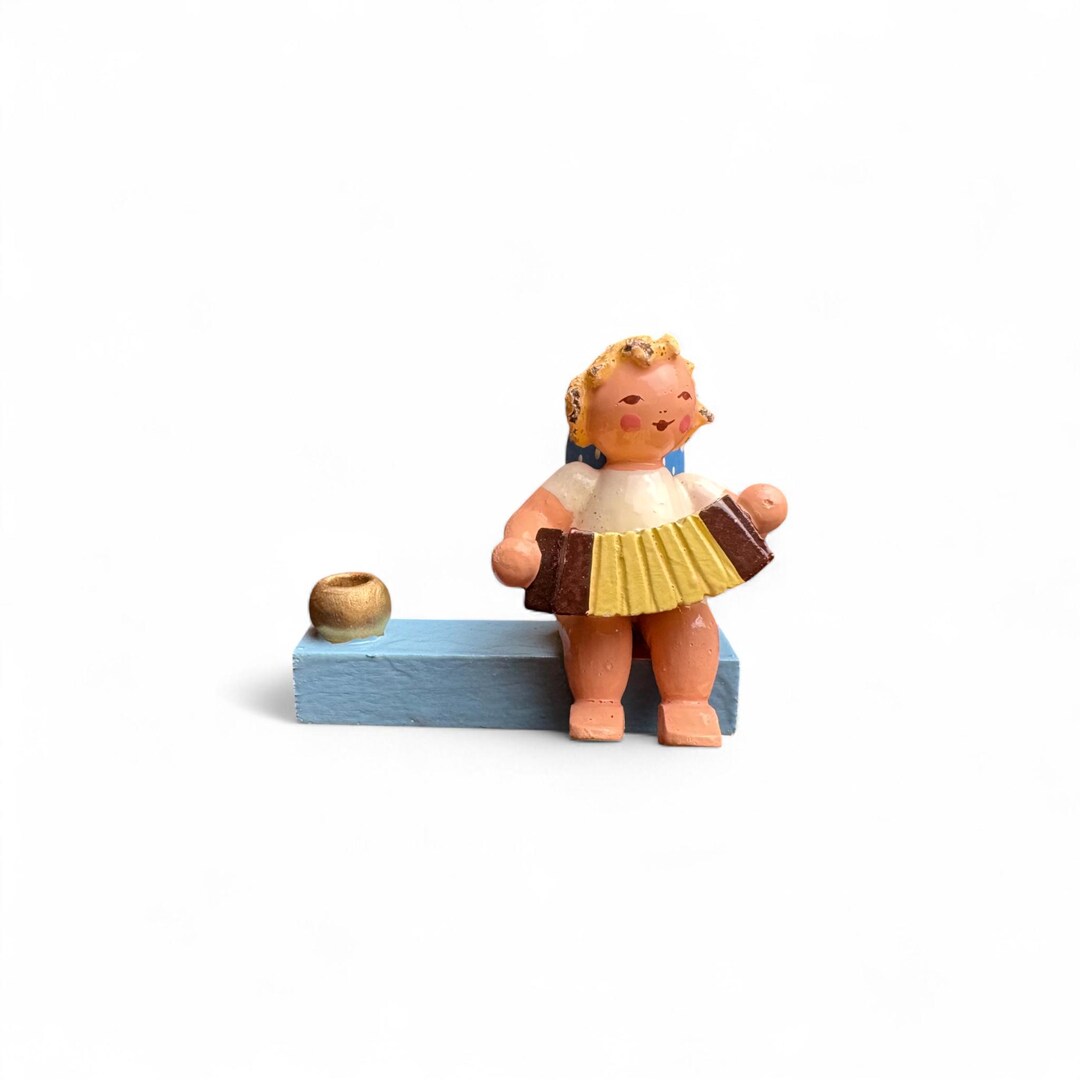Vintage Wendt & Kühn Nordic Angel Figurine and Candle Holder ...