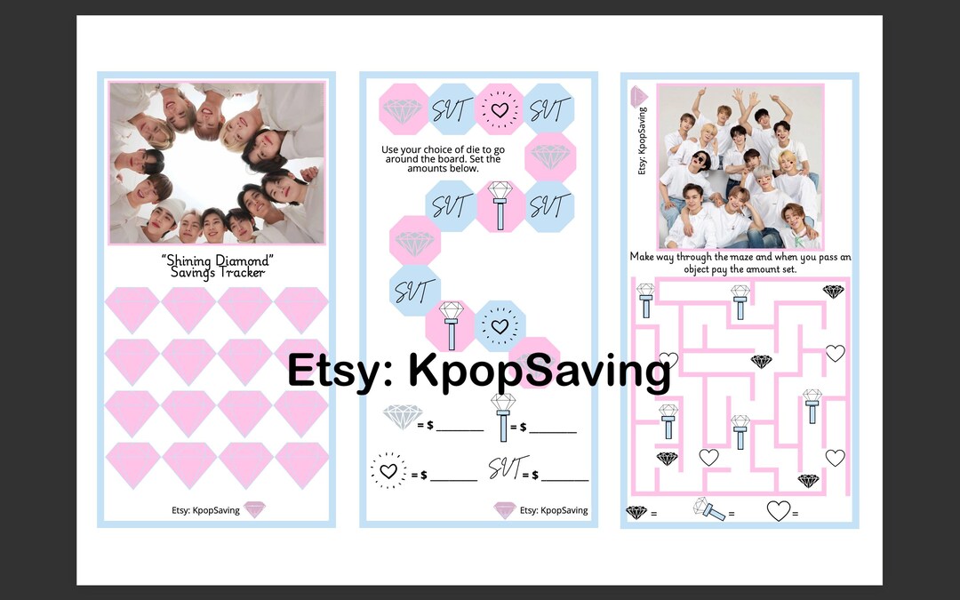 Seventeen Printable Savings Challenge - Etsy