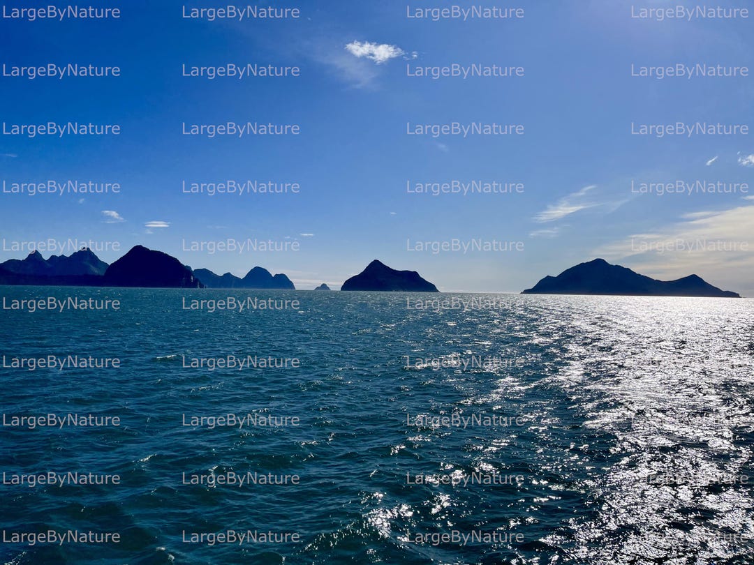 Alaskan Water With Small Islands Photo (digital Download) - Etsy