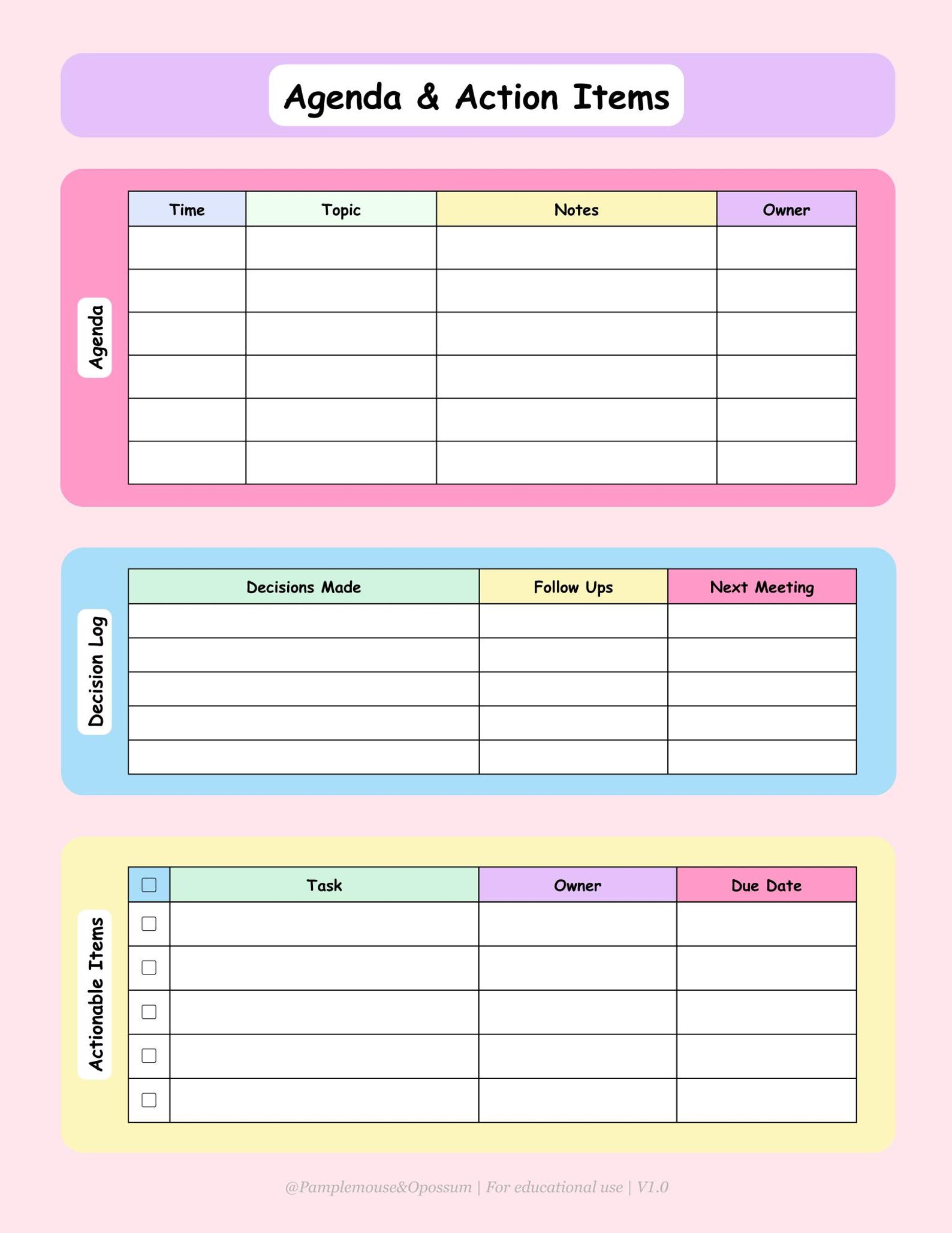 504 Meeting Planner | Editable Canva® Template - Etsy