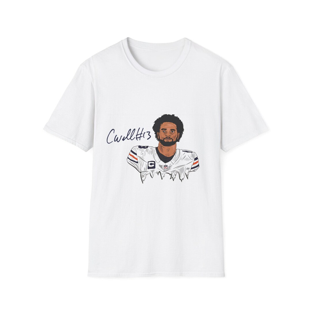 Caleb Williams Custom Illustrated Chicago Bears Graphic Football T ...