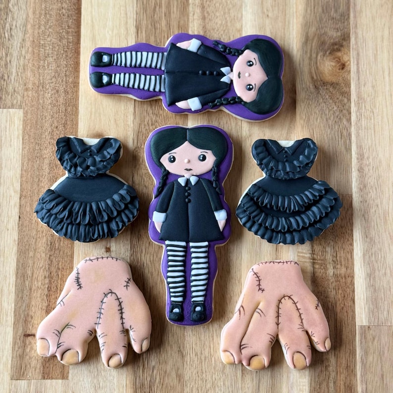 Wednesday Inspired Cookie Cutters: Spooky Halloween Baking Set - Etsy