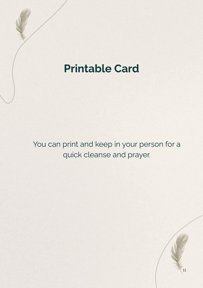 Cleansing Prayer Ritual Guide: Printable Altar Card (digital Download ...