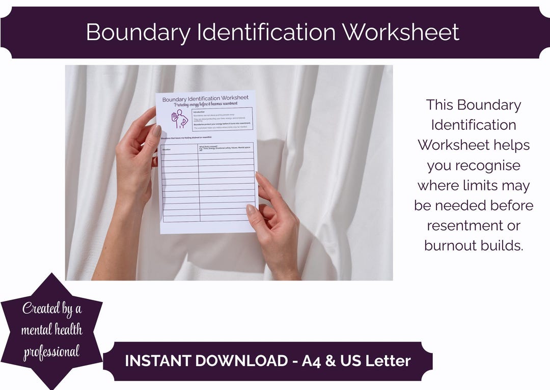 Boundary Identification Worksheet | Understand Where Limits Are Needed ...