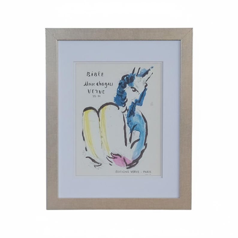 Marc Chagall "bible Verve" Bookplate Lithograph | Vintage 1956 Print ...
