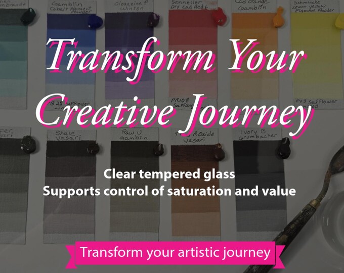Professional Grade Artist Palette - Durable Tempered Glass, Large 12x16 ...