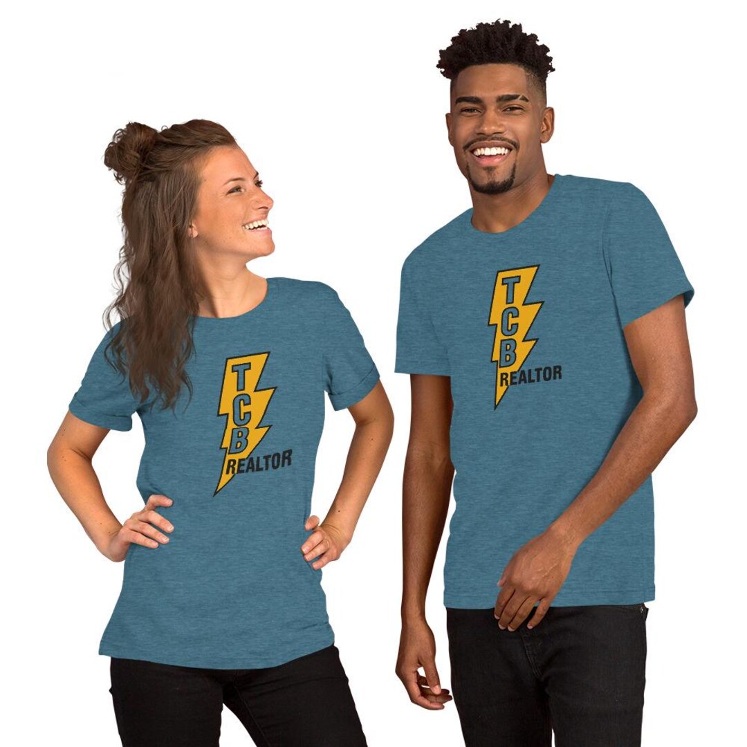 TCB Realtor T-shirt – Bold Lightning Bolt Design - Etsy