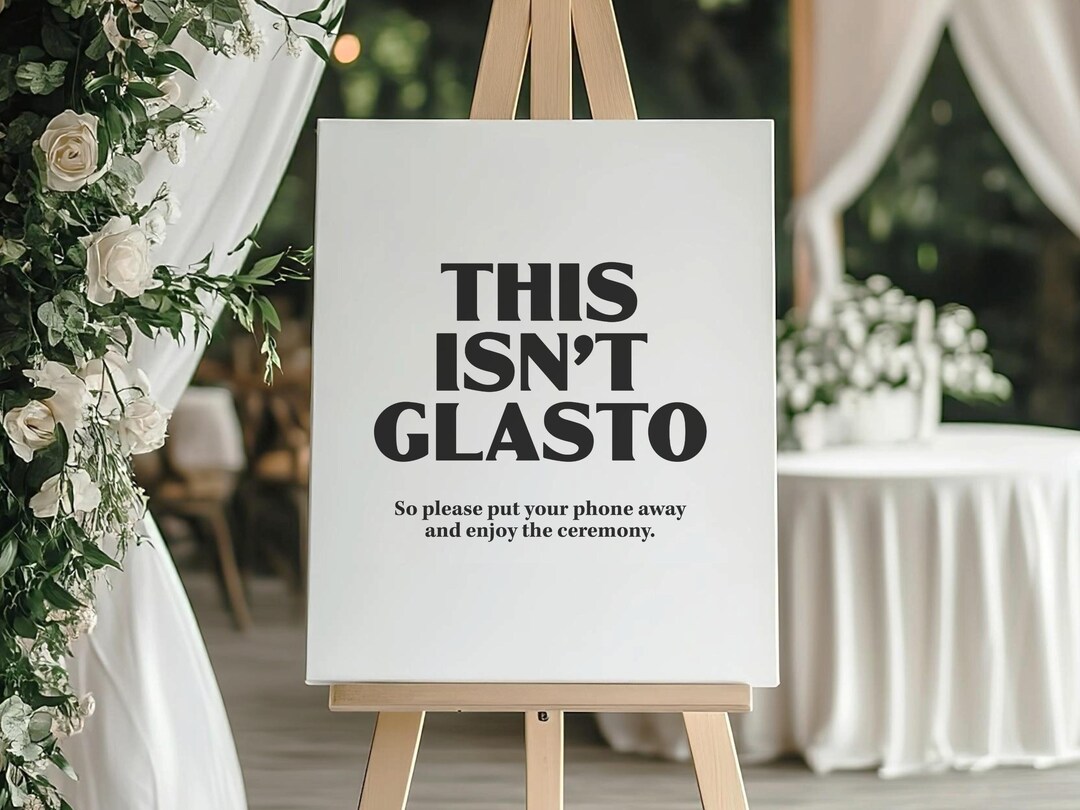 Funny Unplugged Wedding Sign: Modern Music Festival Theme (A1 Printable ...