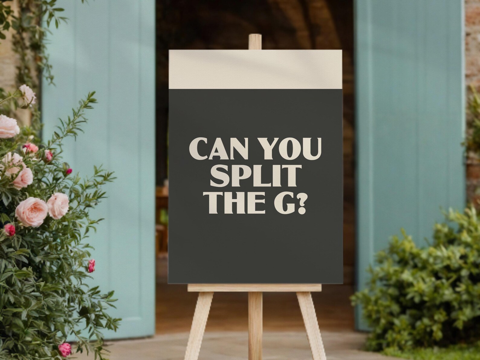 Split the G: Guinness Drinks Reception Sign for Irish Weddings (A1 ...
