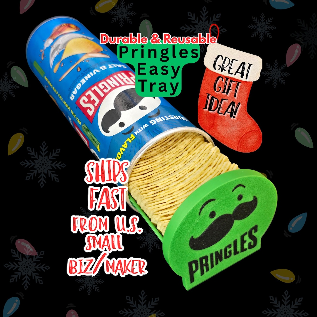 Pringles Chip Holder - Easy Access Slide Out Tray With Built-in Sealing ...