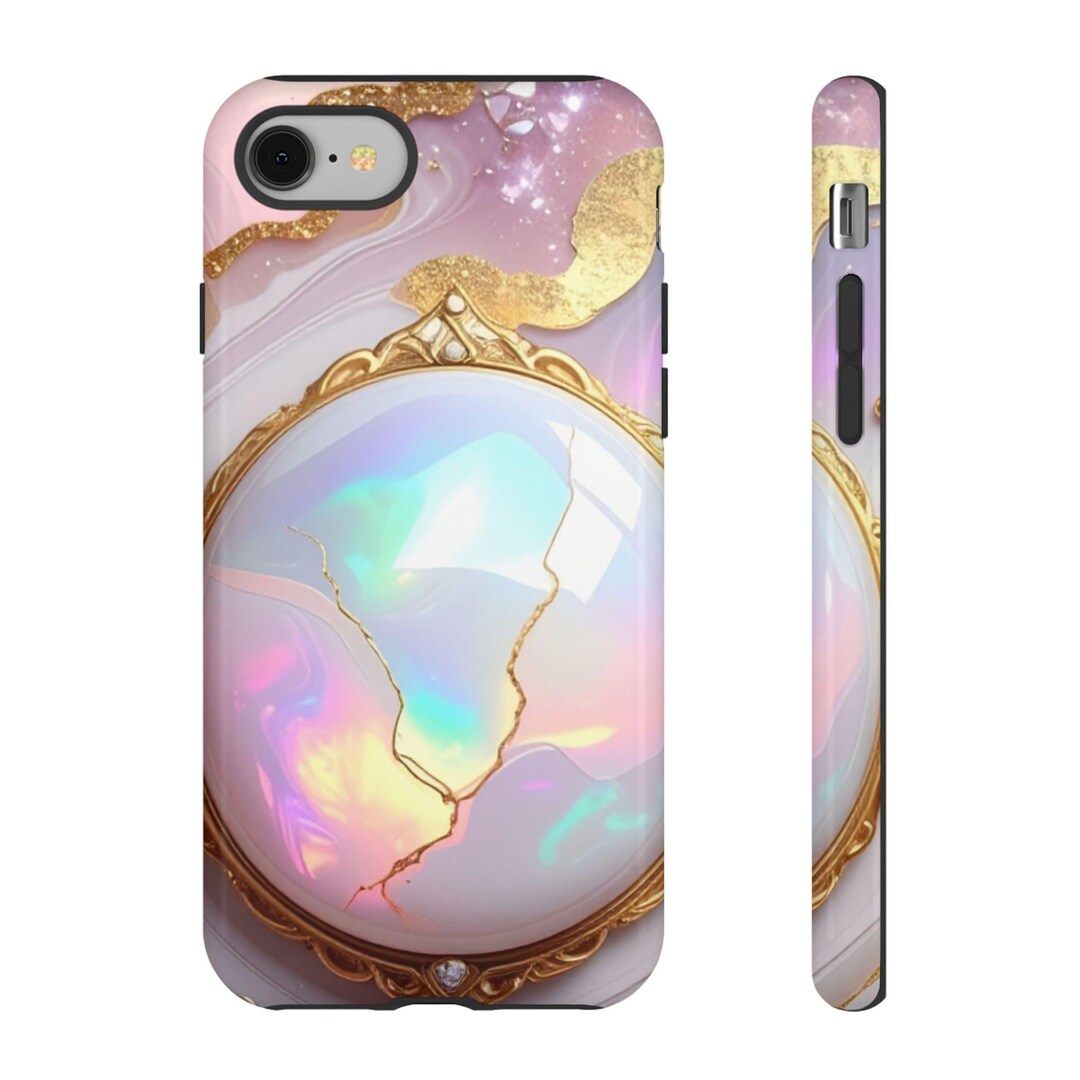 Iridescent Kintsugi Mirror Phone Case | Tough Case - Etsy