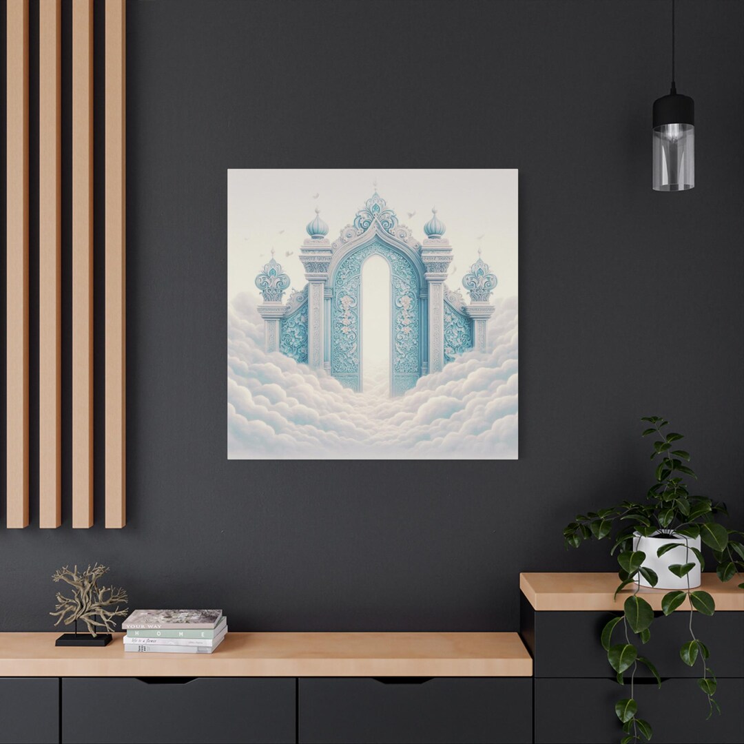 Canvas Wall Art, Heavenly Gate Design, Religious Home Decor, Christian ...