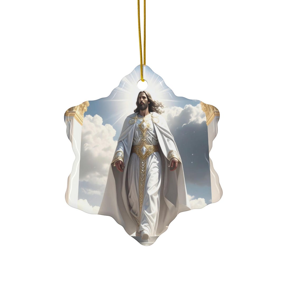 Jesus Christ Illustration Ornament | Ceramic Star-shaped Ornament - Etsy