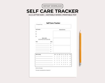 Printable Weekly Wellness Planner PDF – Self-care, Fitness, Meals ...