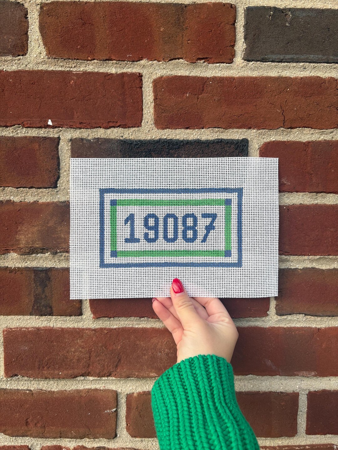 Zip Code Needlepoint Canvas - Etsy